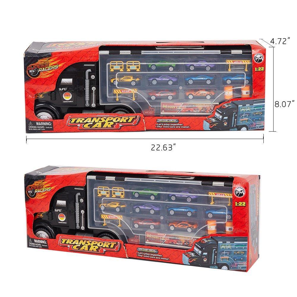 (Out of Stock) Transporter Vehicle with Die Cast Metal Truck Car
