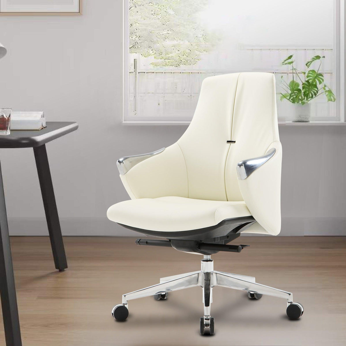 Low Back Executive Chair, Ergonomic Leather Office Chair with ...