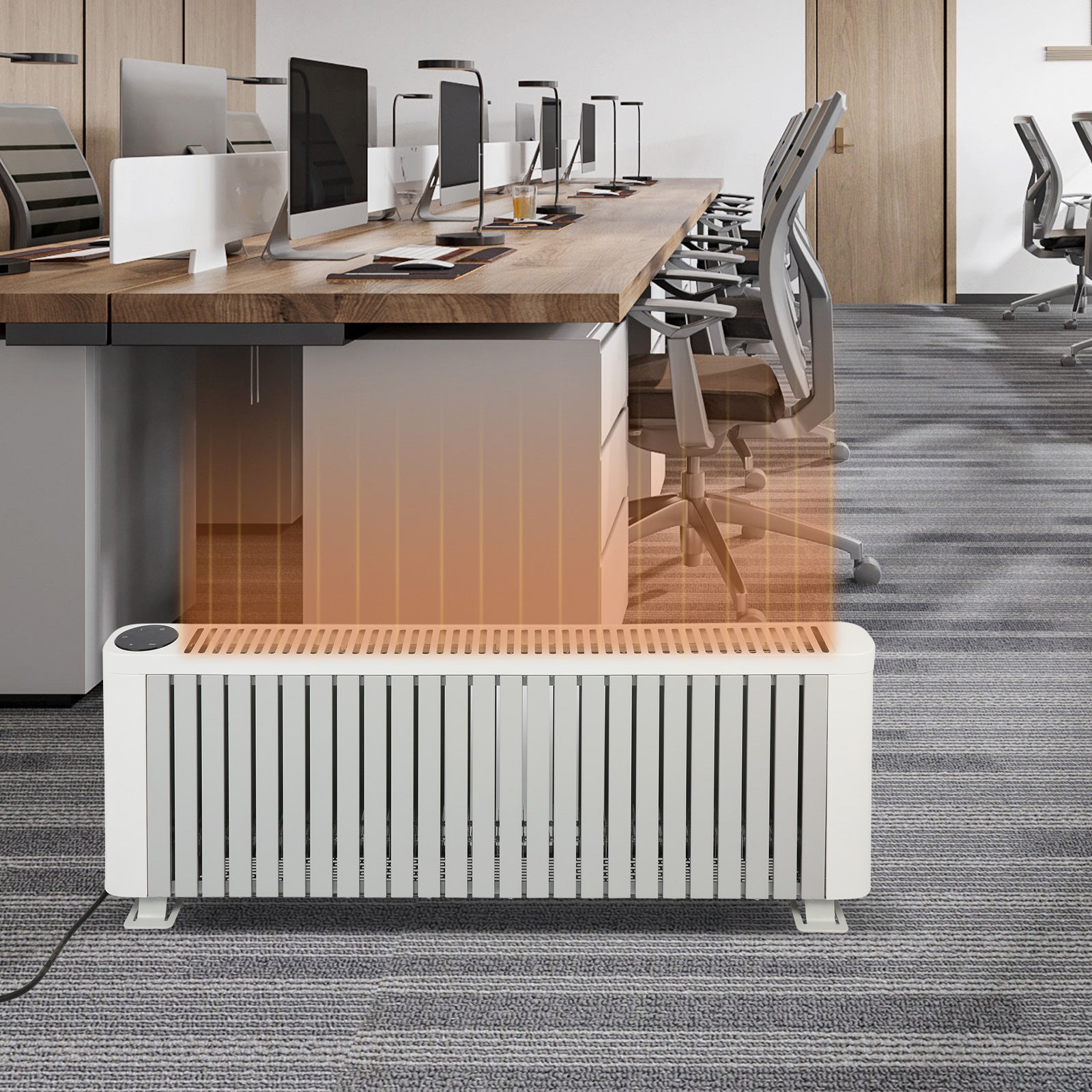 Efficient 1500W Baseboard Electric Heater, Silent Convection Heating,