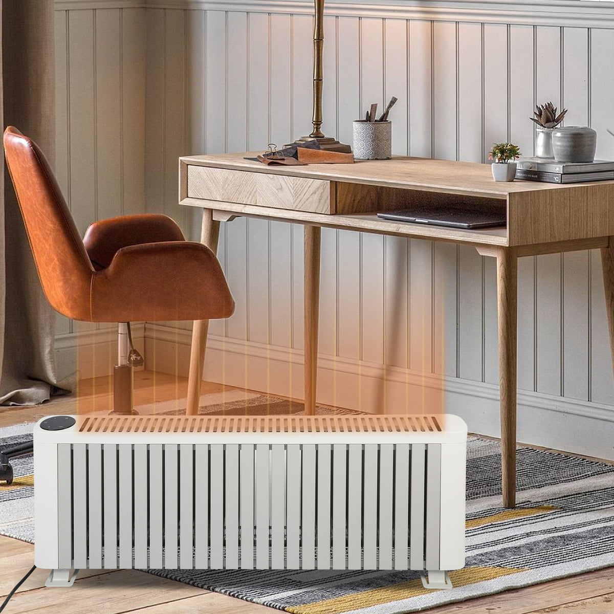 Efficient 1500W Baseboard Electric Heater, Silent Convection Heating,