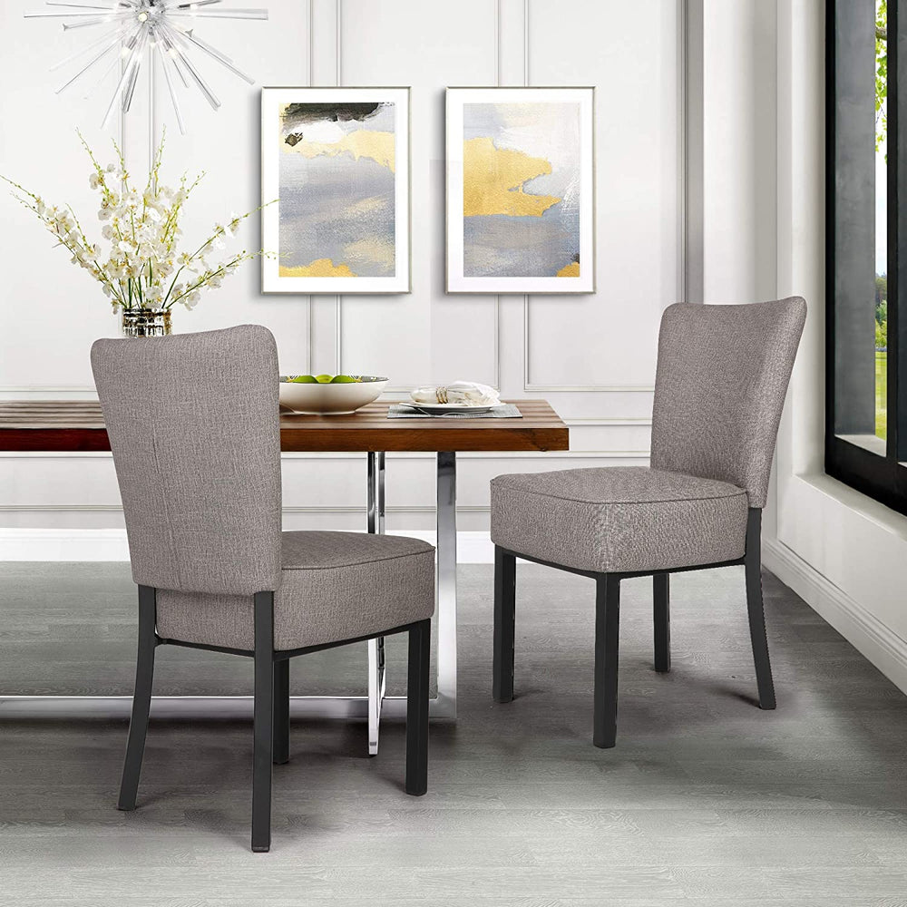 2 Set Kitchen Dining Chairs w/ Soft Cushion Modern Dining Room PU Leat