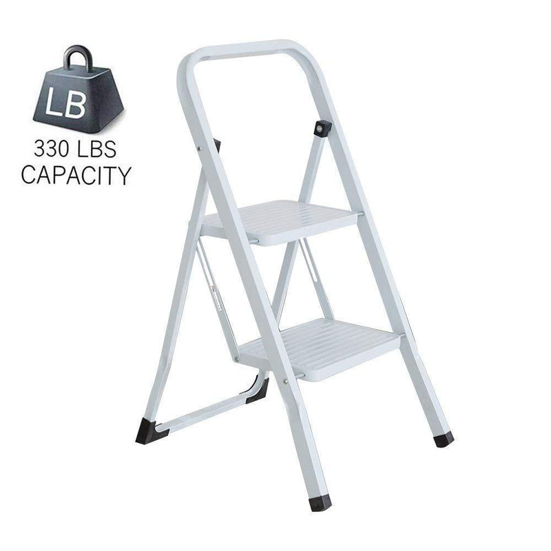 Steel Folding Portable 2 Steps Ladder Step Stool with 330lbs Capacity
