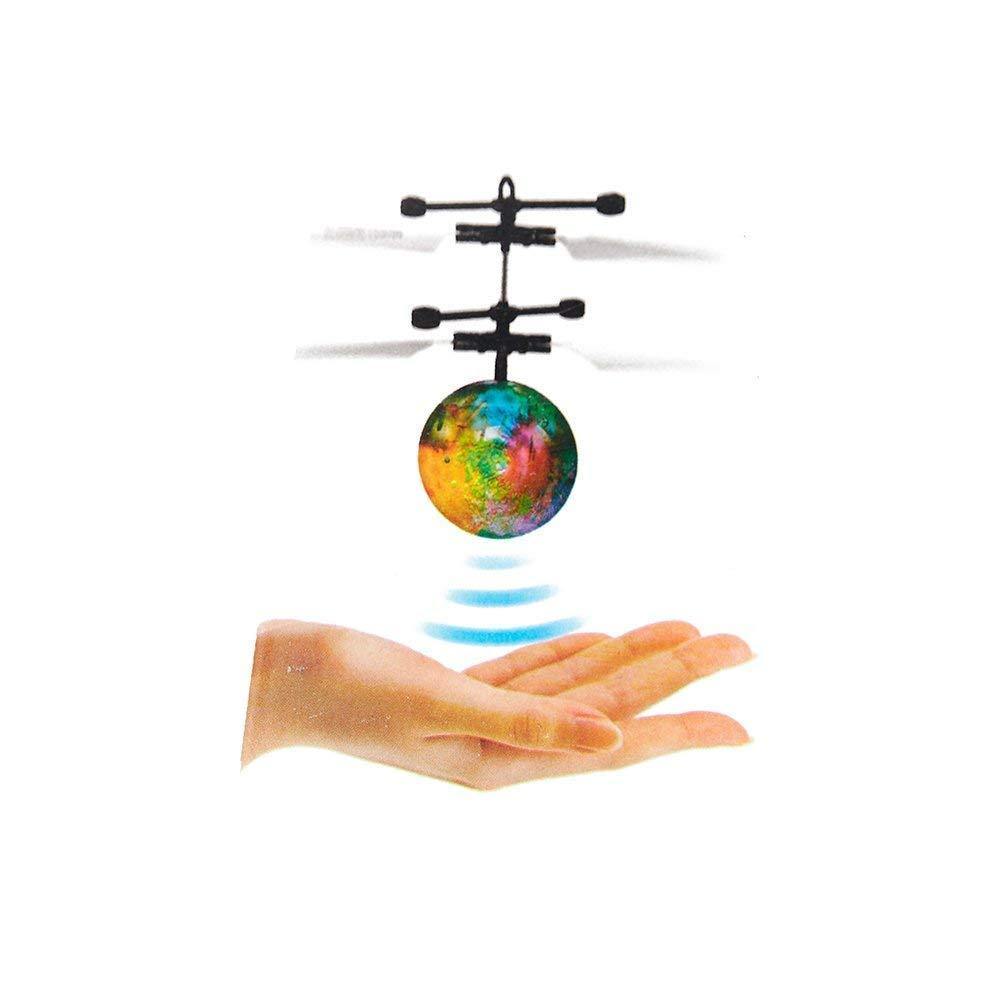 Flying Ball Flying Toy for Kids Adults Built-in LED Light Helicopter F