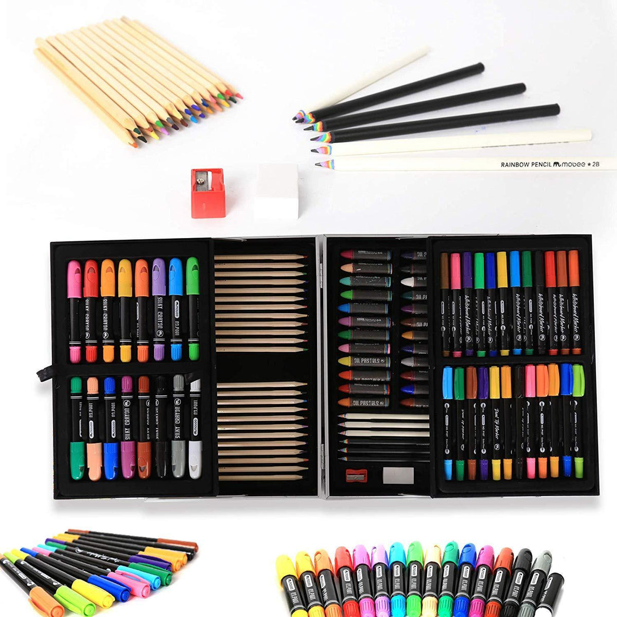 Portable Aluminum Alloy Artist-Box 97-Piece Deluxe Painting Art Set Kit ...