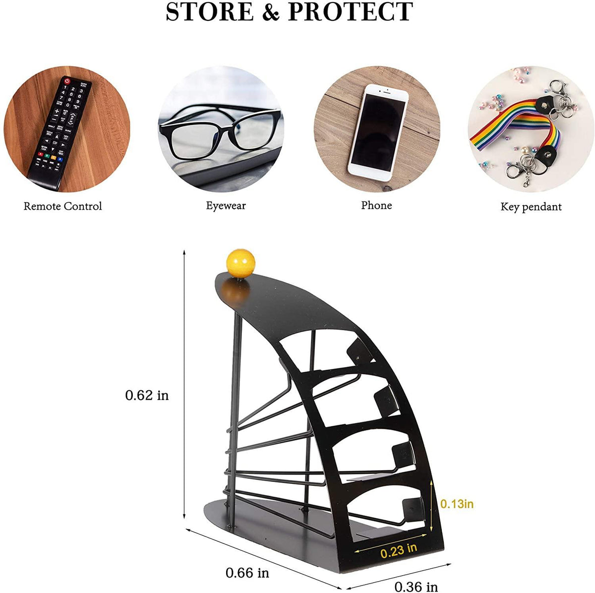 Multi Remote Control Organizer Metal TV Remote Control Holder with 4 ...