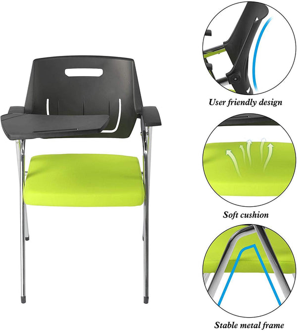 (Out of Stock) 2pc Premium Steel School Chair Folding Office Chair wit