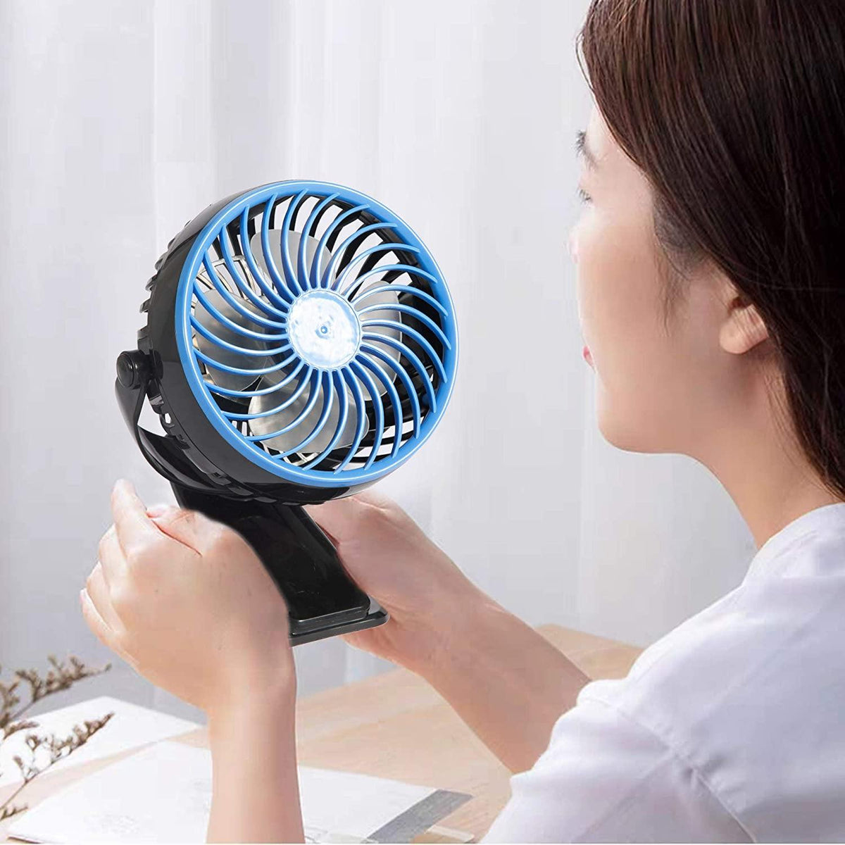 Mini USB Powered Desk Fan can 360 degree rotation Fan Speed Adjustable ...
