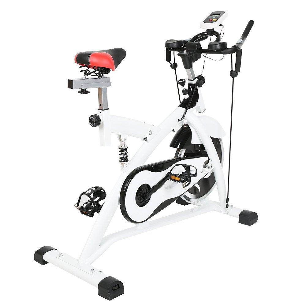 Indoor Cycle Trainer Stationary Workout Fitness Bicycle with LED ...