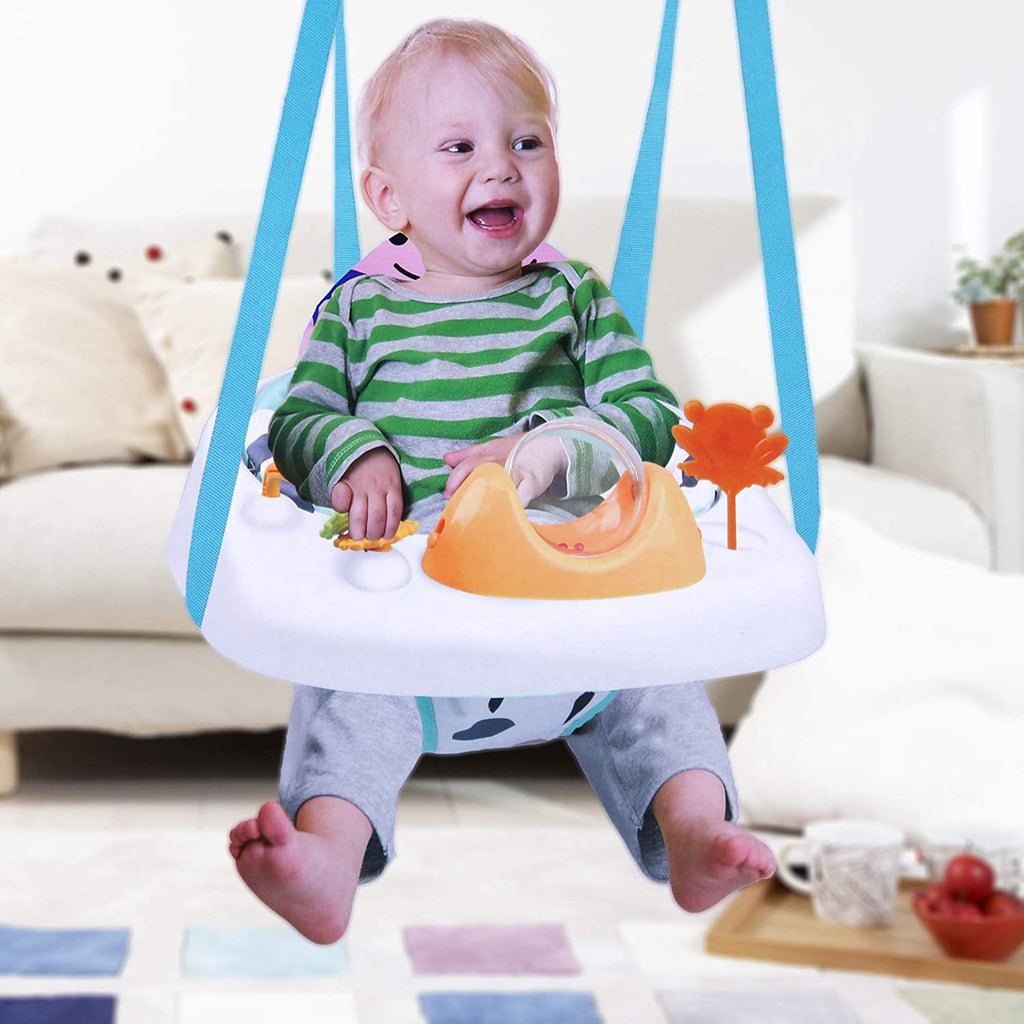 2-in-1 Sit-up Floor Seat Infant Activity Chair Doorway Jumper Swing ...