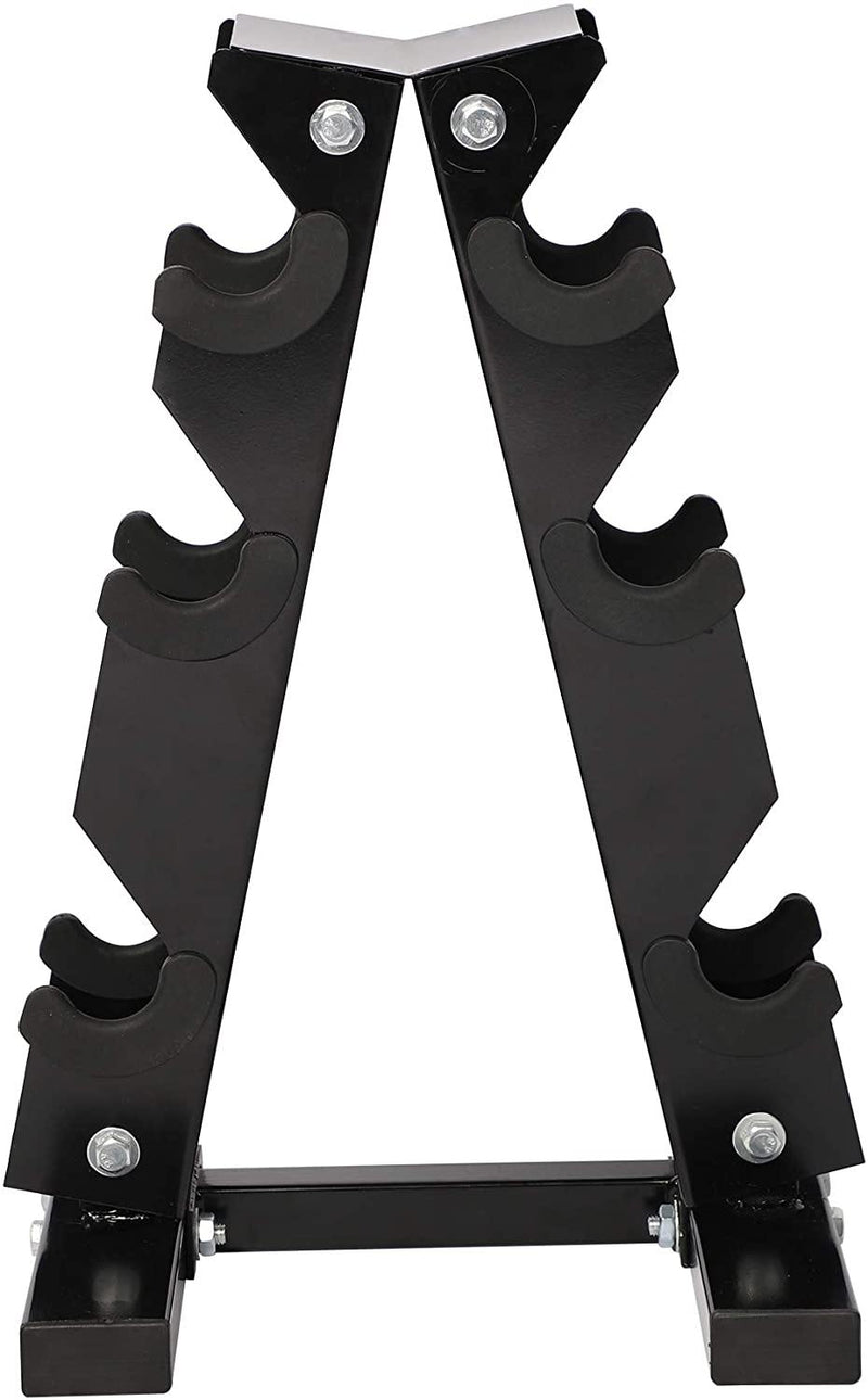 A-Frame Dumbbell Rack Stand Compact 3 Tier Free Weight Steel Dumbbell