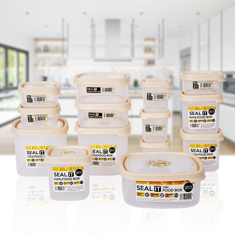 Wham 28PCS BPA Free Reusable Plastic Container Food Saving Storage Set