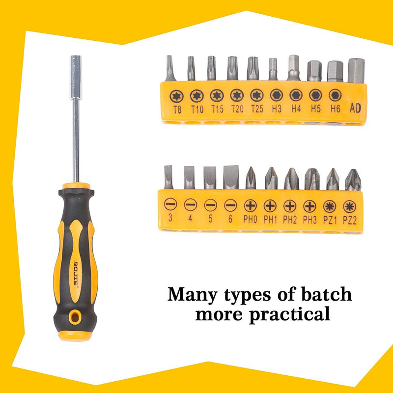 32-Piece Professional Screwdriver Set: Versatile Multi-Purpose Kit wit