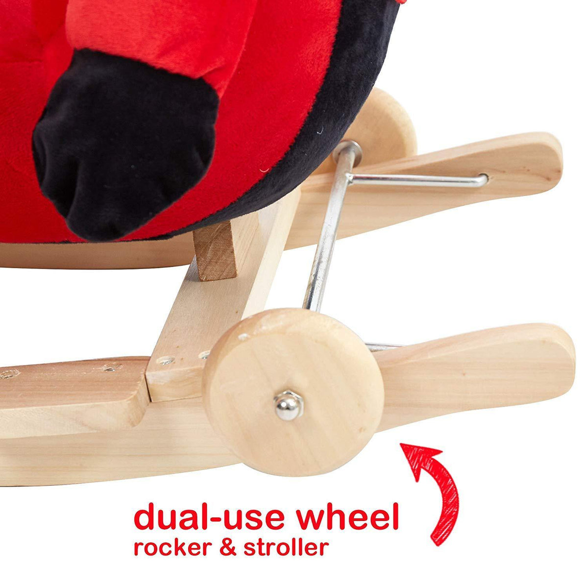 Rocking Horse Toddlers Plush Riding Rocker 2 in 1 Animal Ride on Toys ...