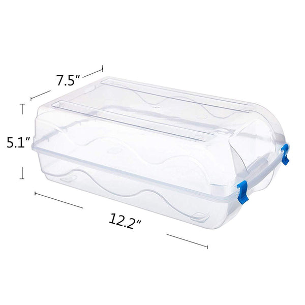 8 PCS Shoes Box Set Clear Plastic Storage Shoes Case Holder with Locke