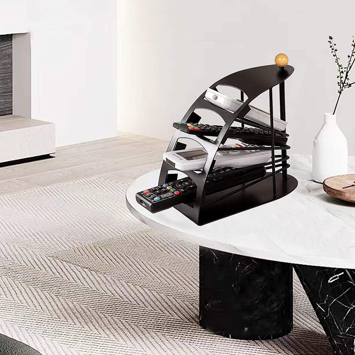 Multi Remote Control Organizer Metal TV Remote Control Holder with 4 ...