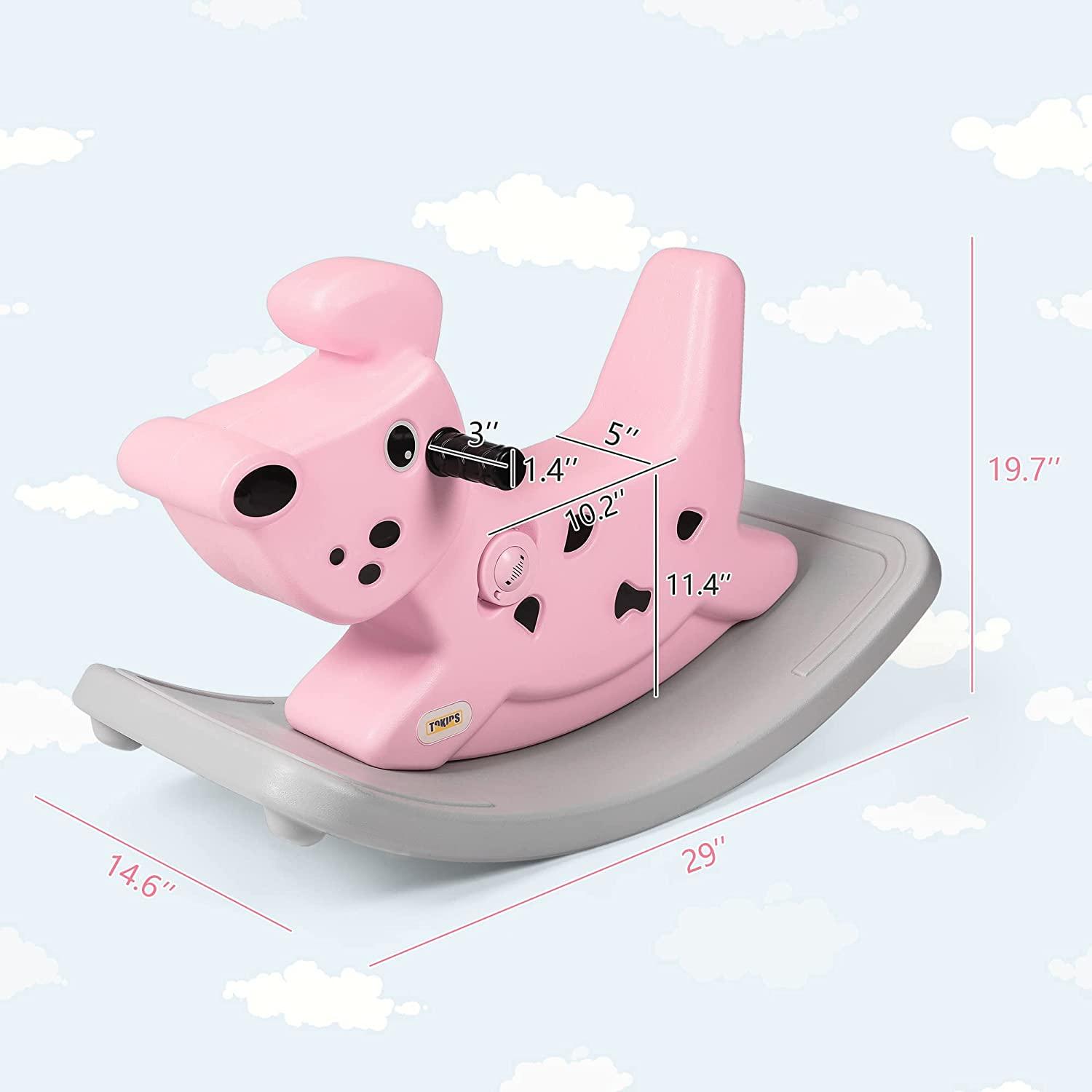 Rocking Horse Outdoor Rocking Toy with Music for Toddler Baby Kids Age