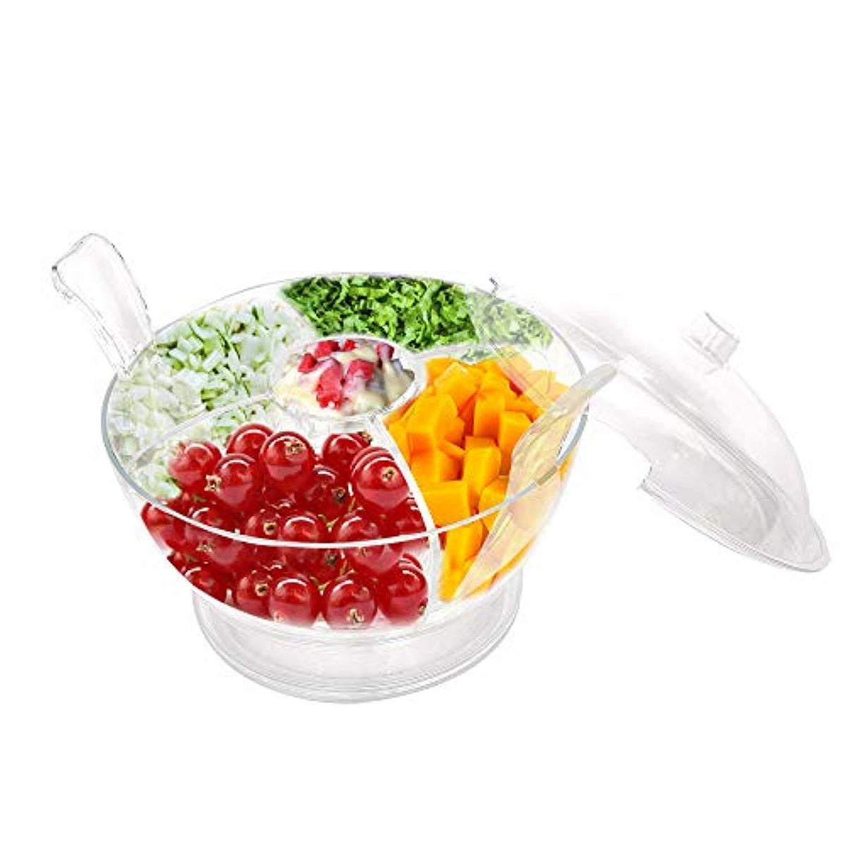 Serving Salad On Ice Bowl with Dome Lid and Vented Ice Chamber,Salad ...
