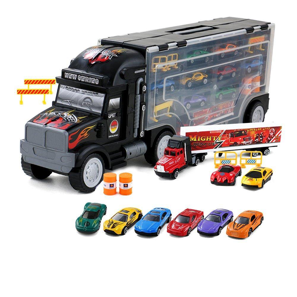 (Out of Stock) Transporter Vehicle with Die Cast Metal Truck Car