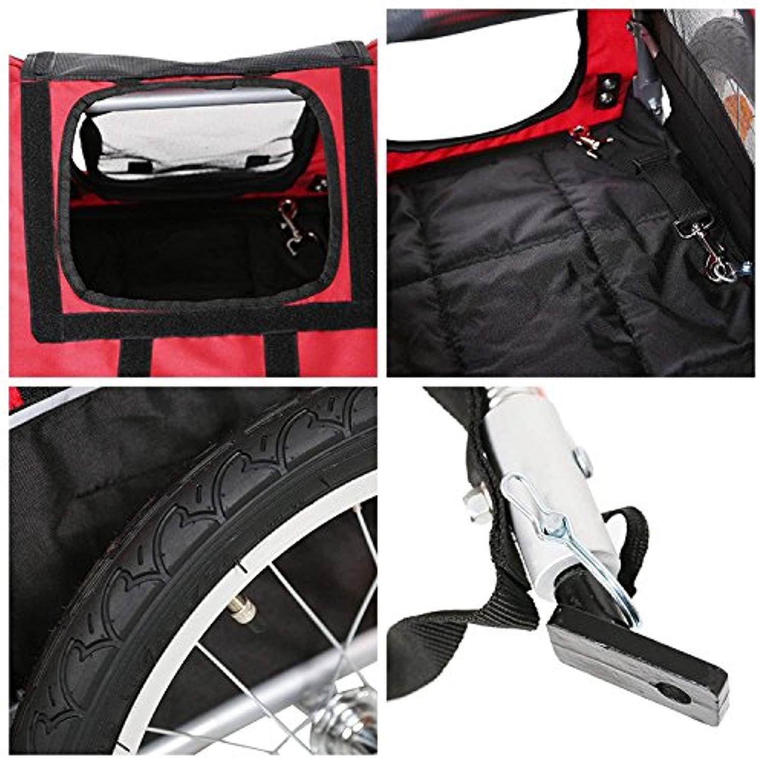 (Out of Stock) Pet Dog Cat Bicycle Trailer Doggie Kitten Bike Carrier