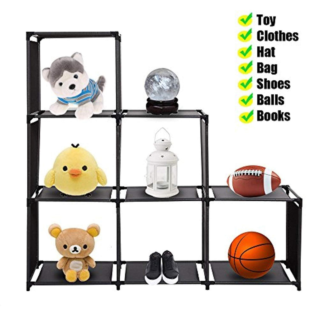 3-Tier, 6-Cube Storage Cube Closet Organizer Shelf（Black） – Bosonshop