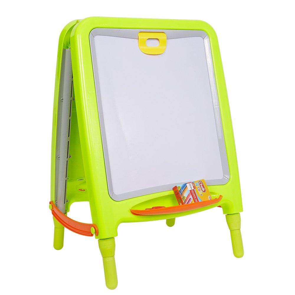 2 in 1 Double Sided Metal Board Magnetic Painting Easel Adjustable ...