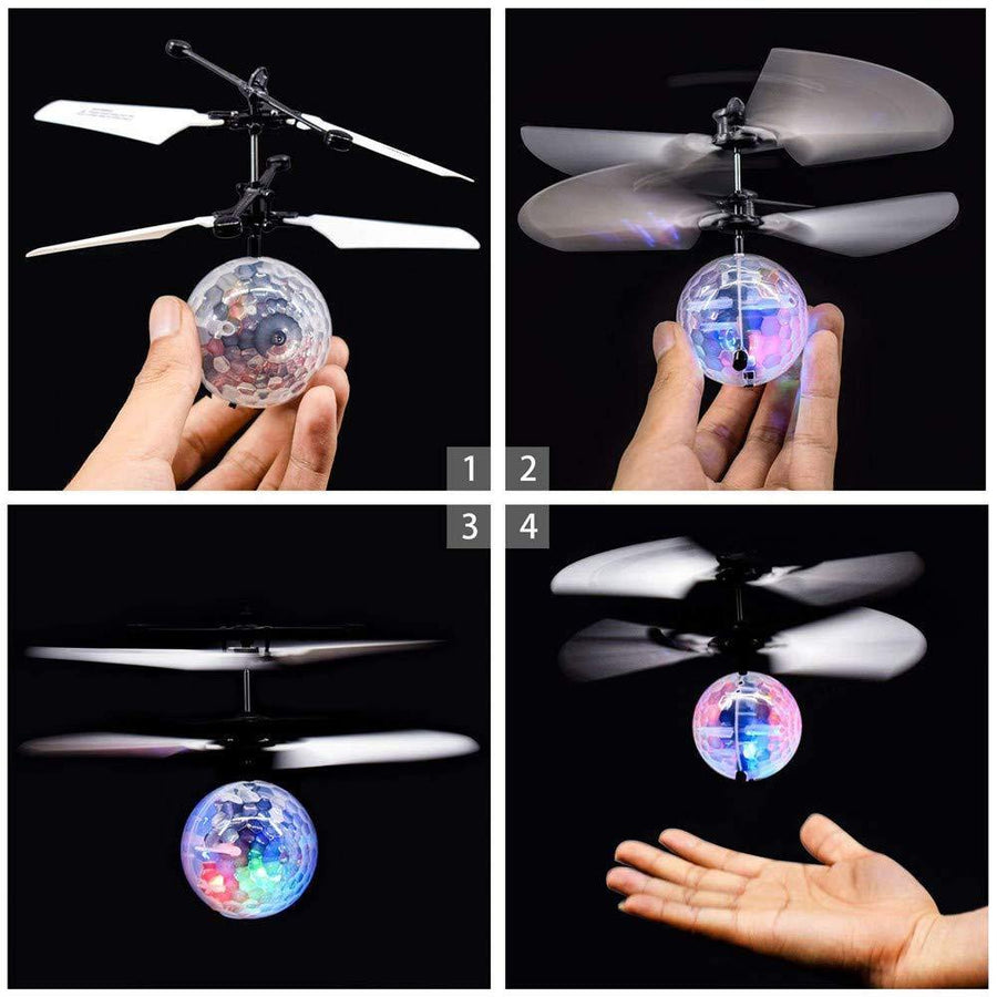 Flying Ball Infrared Induction Flying Toy for Kids Adults Built-in LED