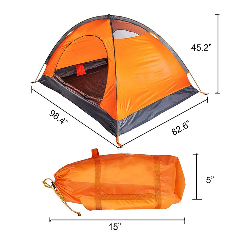 2 Person Backpacking Tent, Lightweight for Camping Hiking with Carry B