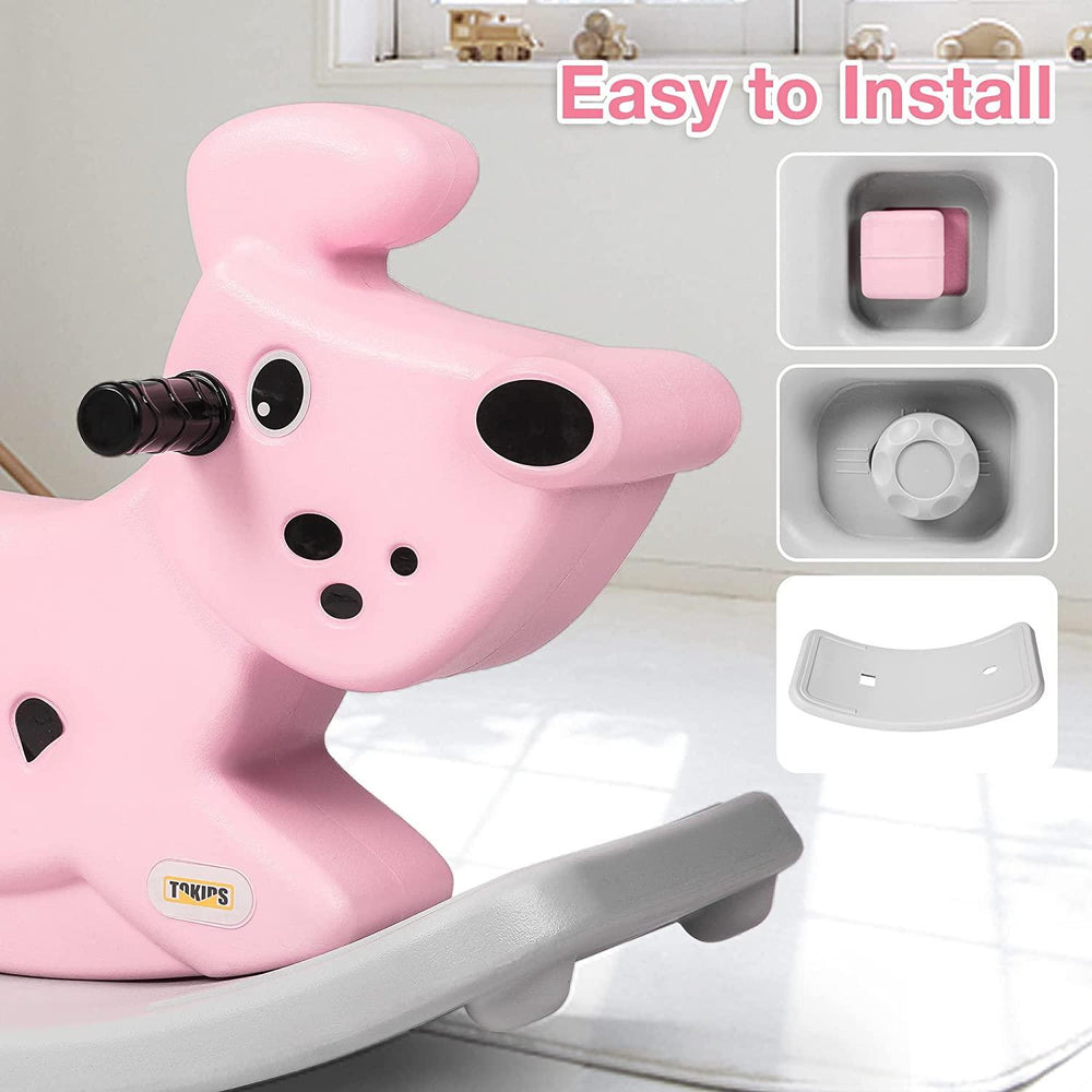 Rocking Horse Outdoor Rocking Toy with Music for Toddler Baby Kids Age