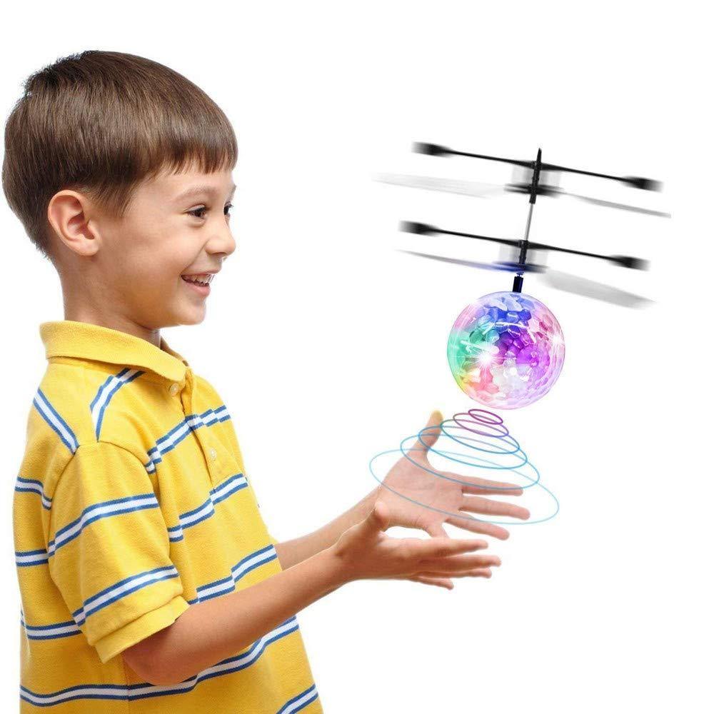 Flying Ball Infrared Induction Flying Toy for Kids Adults Built-in LED