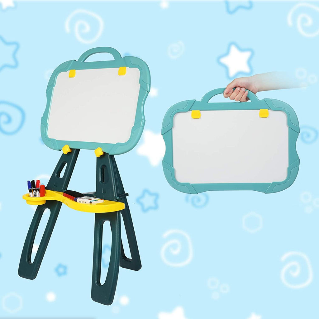 Standing Easel Board For Kids, 3 in 1 Dry Erase White Board, Magnetic ...
