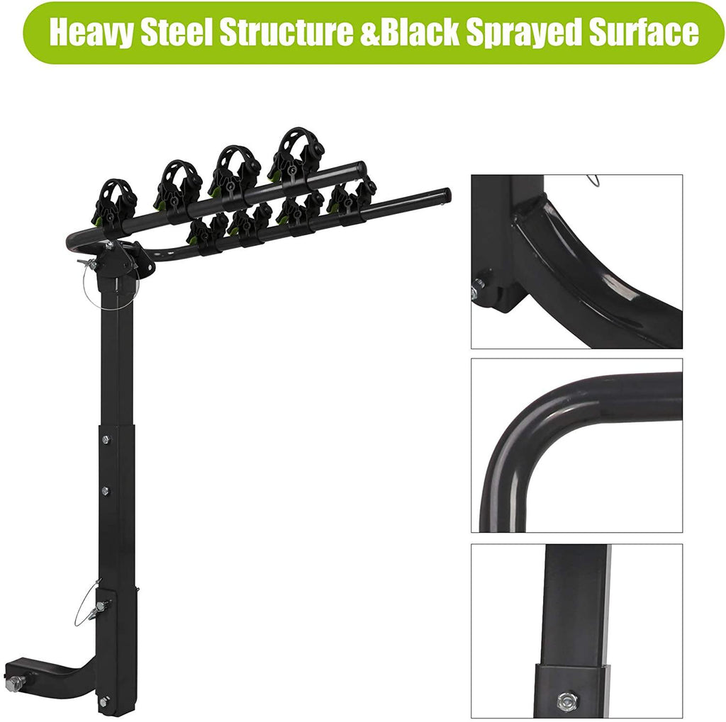 4 Bike Rack Hitch Mount Folding Bicycle Carrier 2" Receiver Car SUVs ...