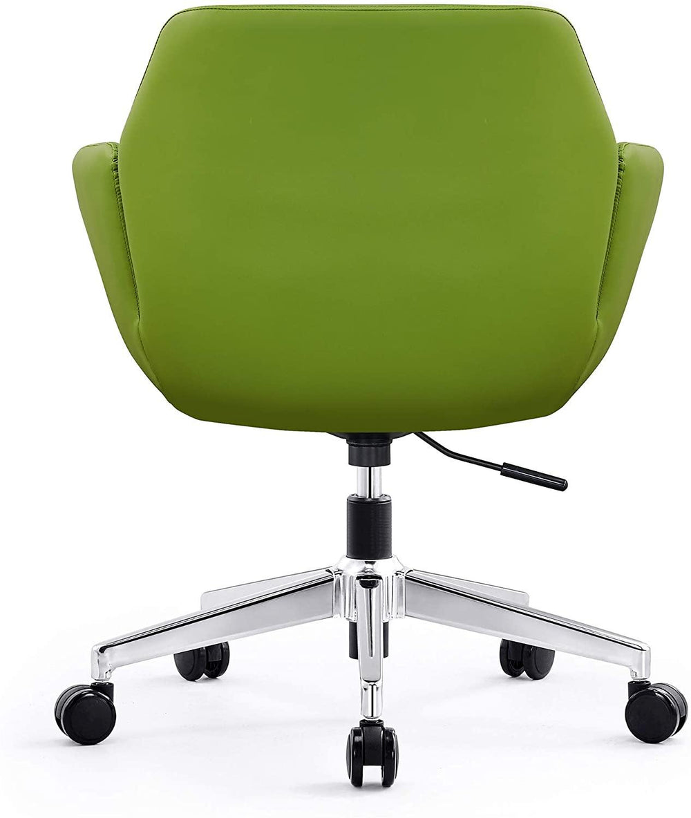 Low Back Swivel Chair PU Leather Adjustable Executive Upholstered Ergo