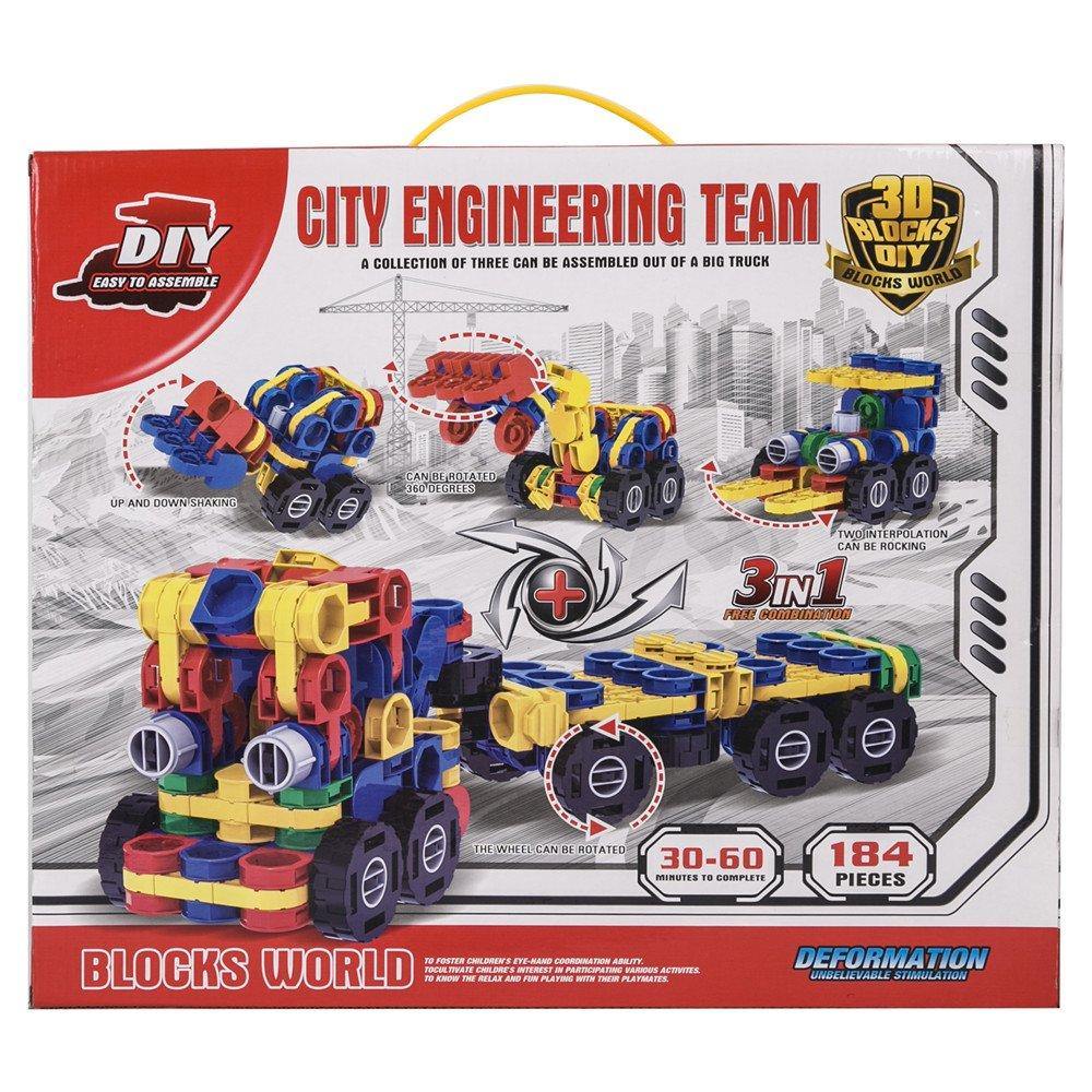 Novelty Design DIY 3D Building Blocks Vehicle Sets Favors Birthday Gif