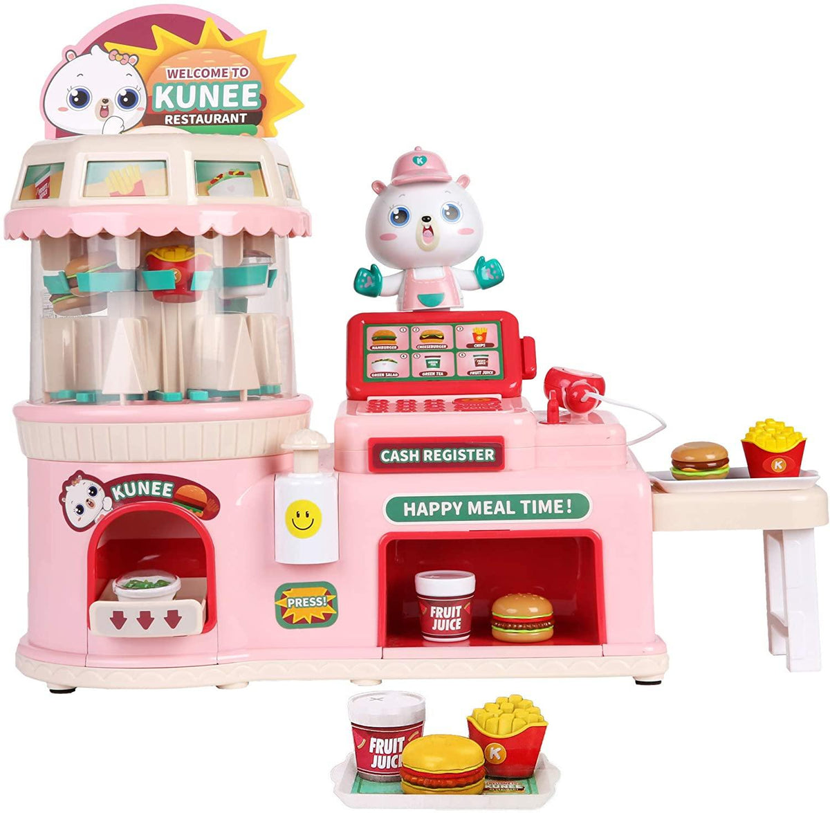 Kids Pretend Play Restaurant Set Interactive Vending Machine Game Play ...