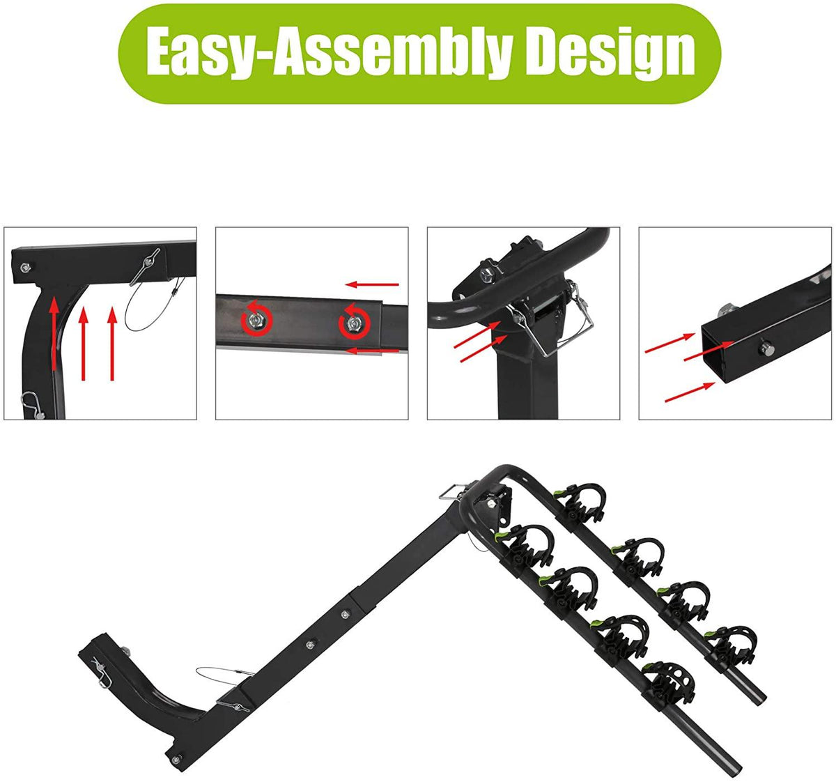 4 Bike Rack Hitch Mount Folding Bicycle Carrier 2" Receiver Car SUVs