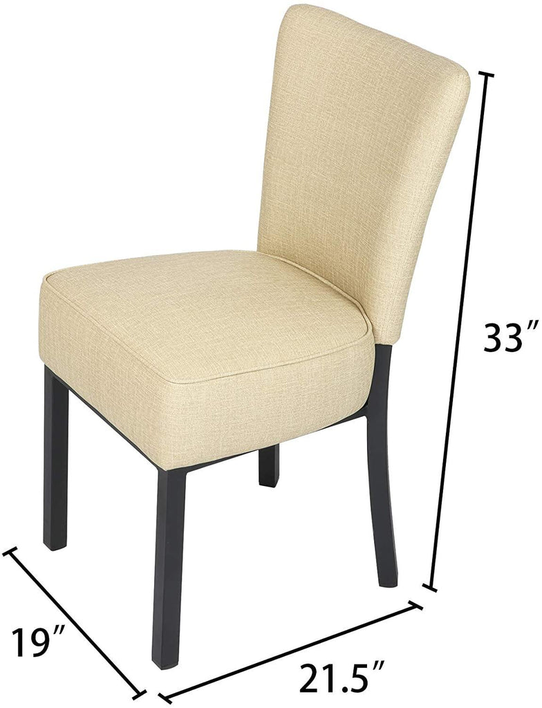 Set of 2 Kitchen Dining Room Chairs Modern PU Leather Chair with Soft ...