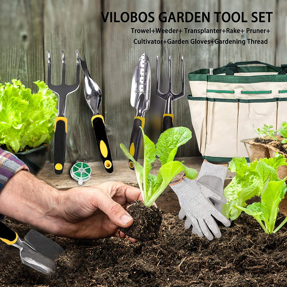 (Out of Stock) Garden Tool Set 9 Piece Manual Gardening Gifts Kit