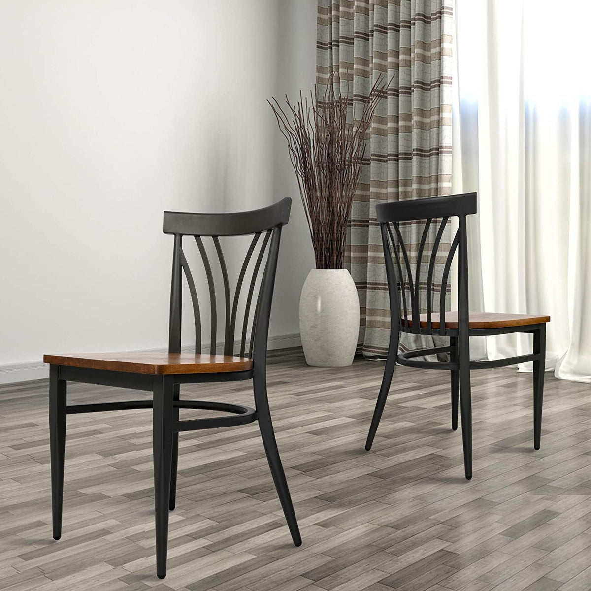 Modern Industrial Kitchen Dining Chairs Set of 2 – Bosonshop