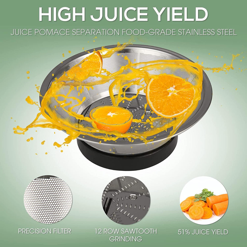 850W Electric Wide Mouth Centrifugal Juice Extractor, 2 Speed Electric ...
