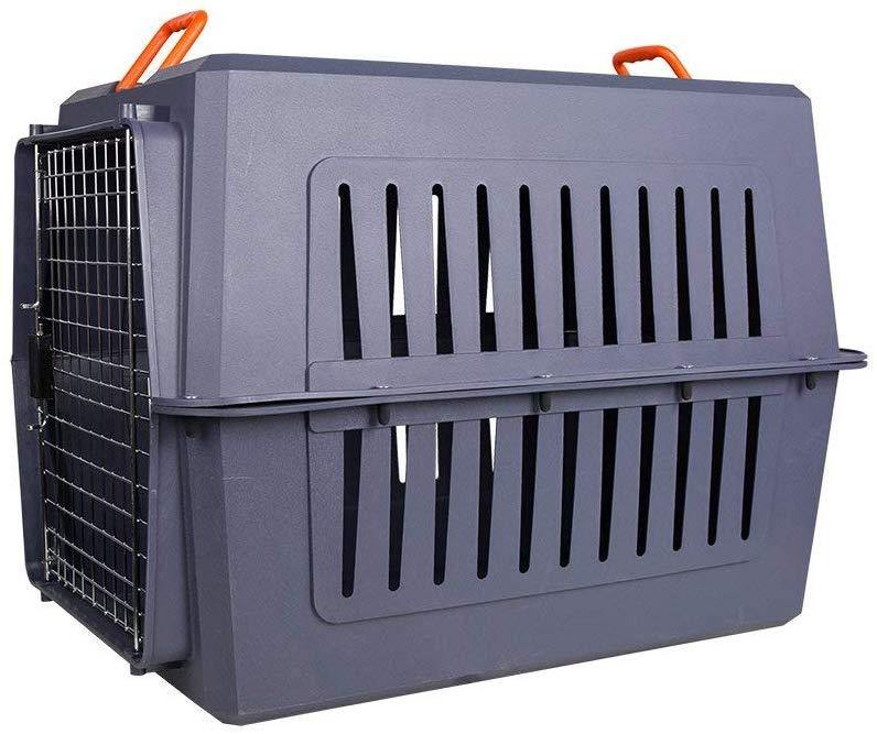 Plastic Cat & Dog Carrier Cage with Chrome Door Portable Pet Box Airli