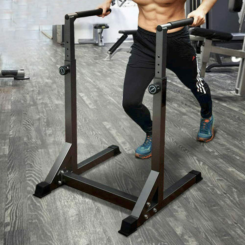 Heavy Duty Steel Dip Stand Station Adjustable Height Strength Training