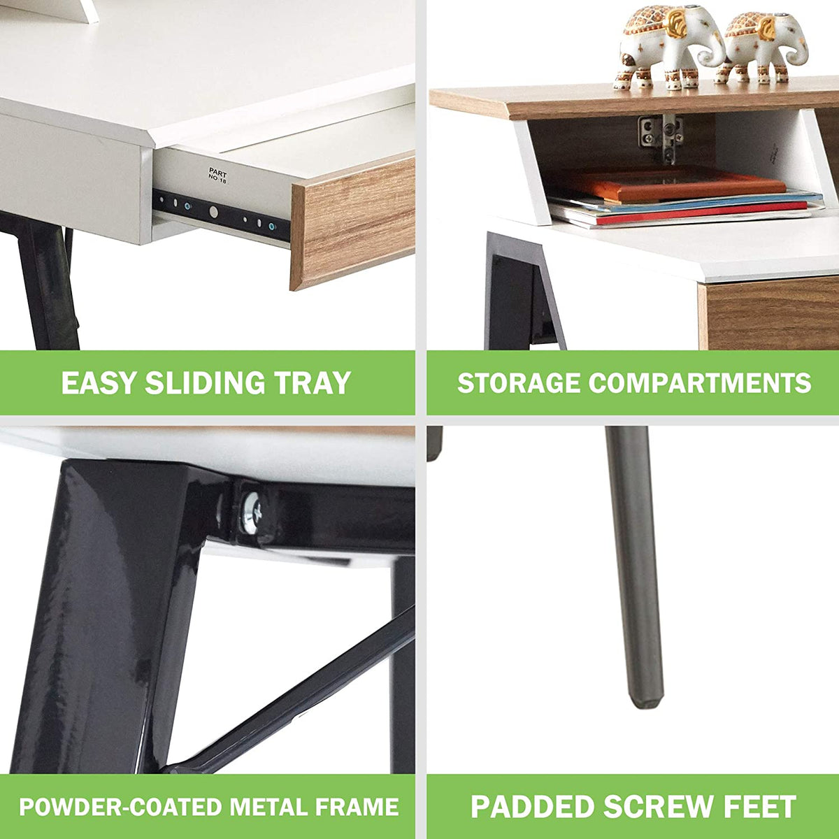 (Out of Stock) 47" Computer Desk with Monitor Shelf Home Office Desk w