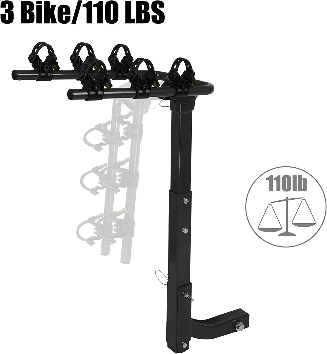 3 Bike Rack Bicycle Carrier Racks Hitch Mount for Car 2" Hitch Receiver ...