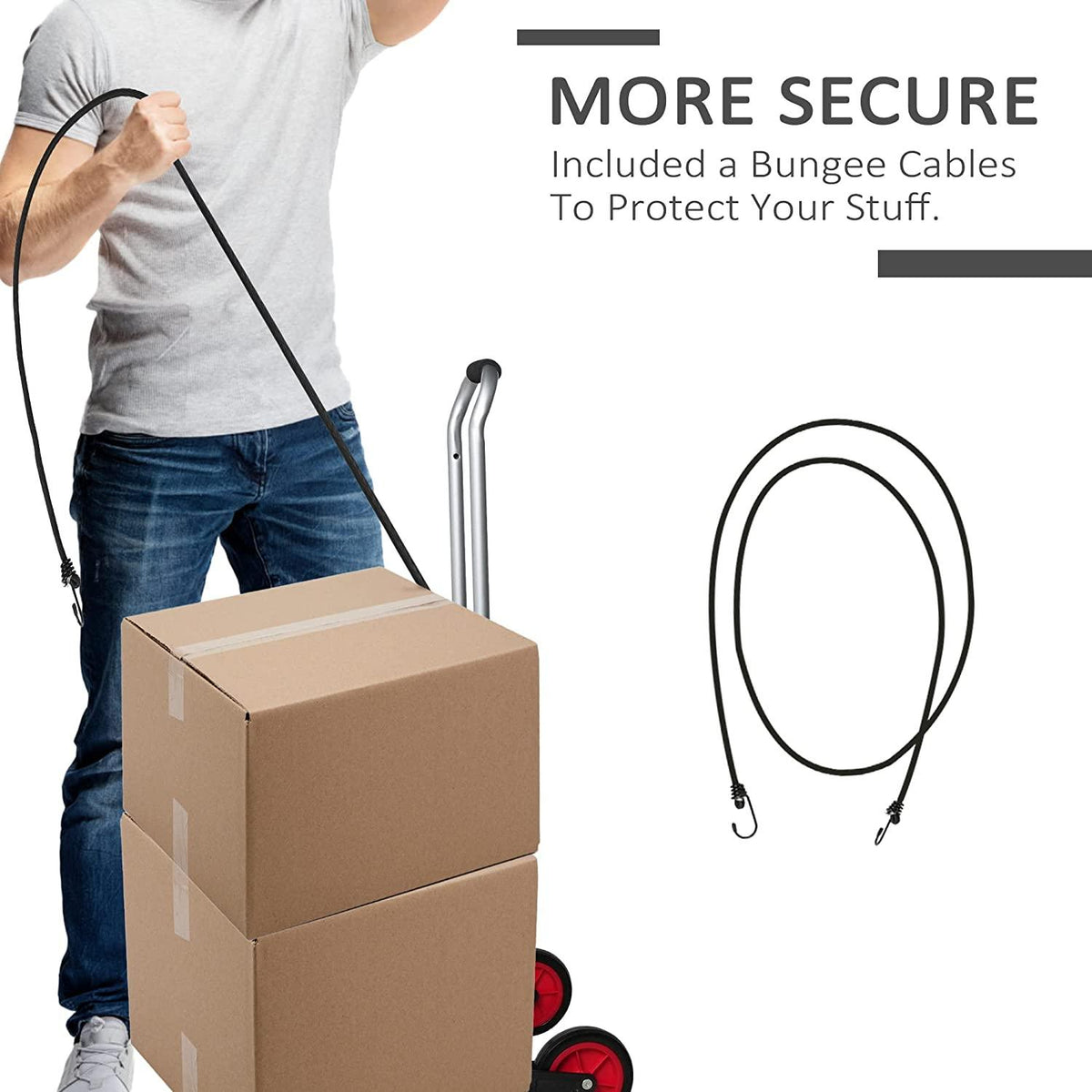 Aluminum Alloy Heavy Duty Hand Dolly Cart, Folding Hand Truck with 2 ...