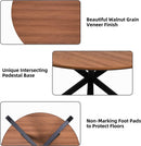 53" Mid-Century Modern Round Dining Room Table for 4-6 Person W/Solid