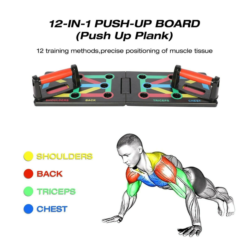 Portable 12-IN-1 Fold Push Up Rack Board Exercise Tool – Bosonshop